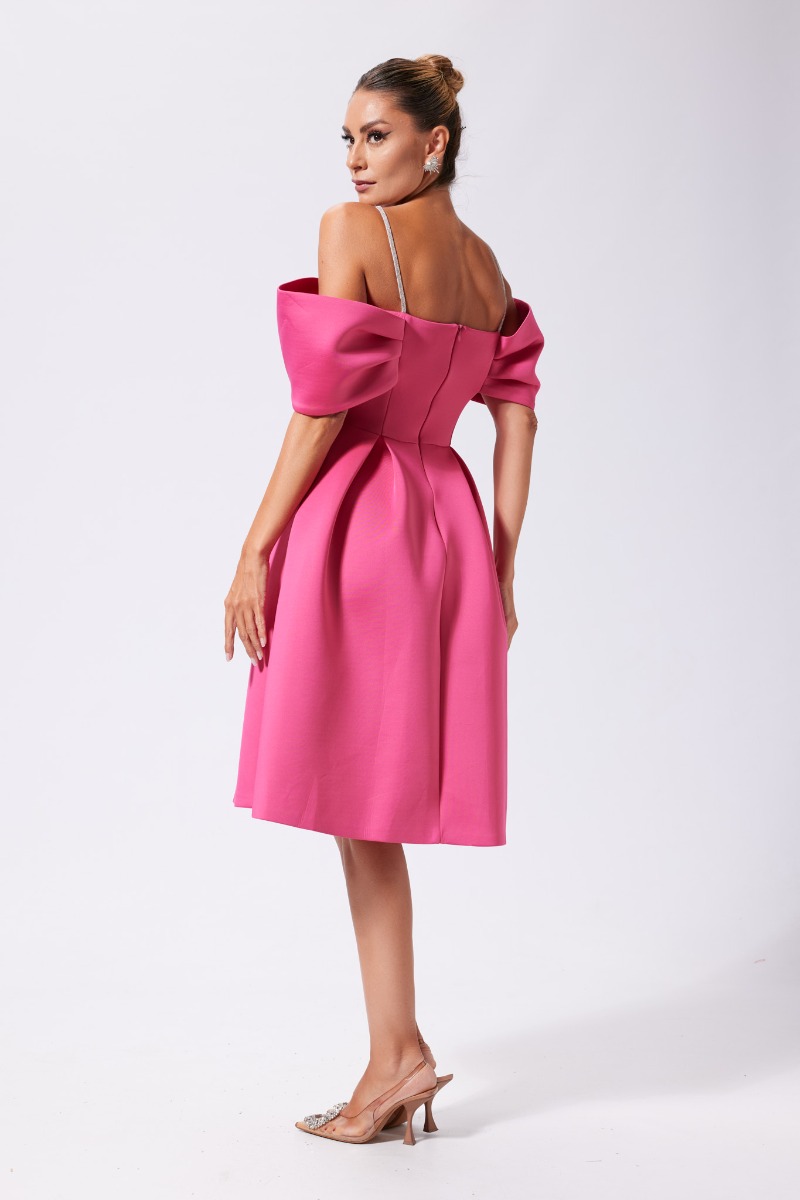 Rochie eleganta Fiance Ciclam |459 Lei | Rochie de ocazie tip baby doll ...