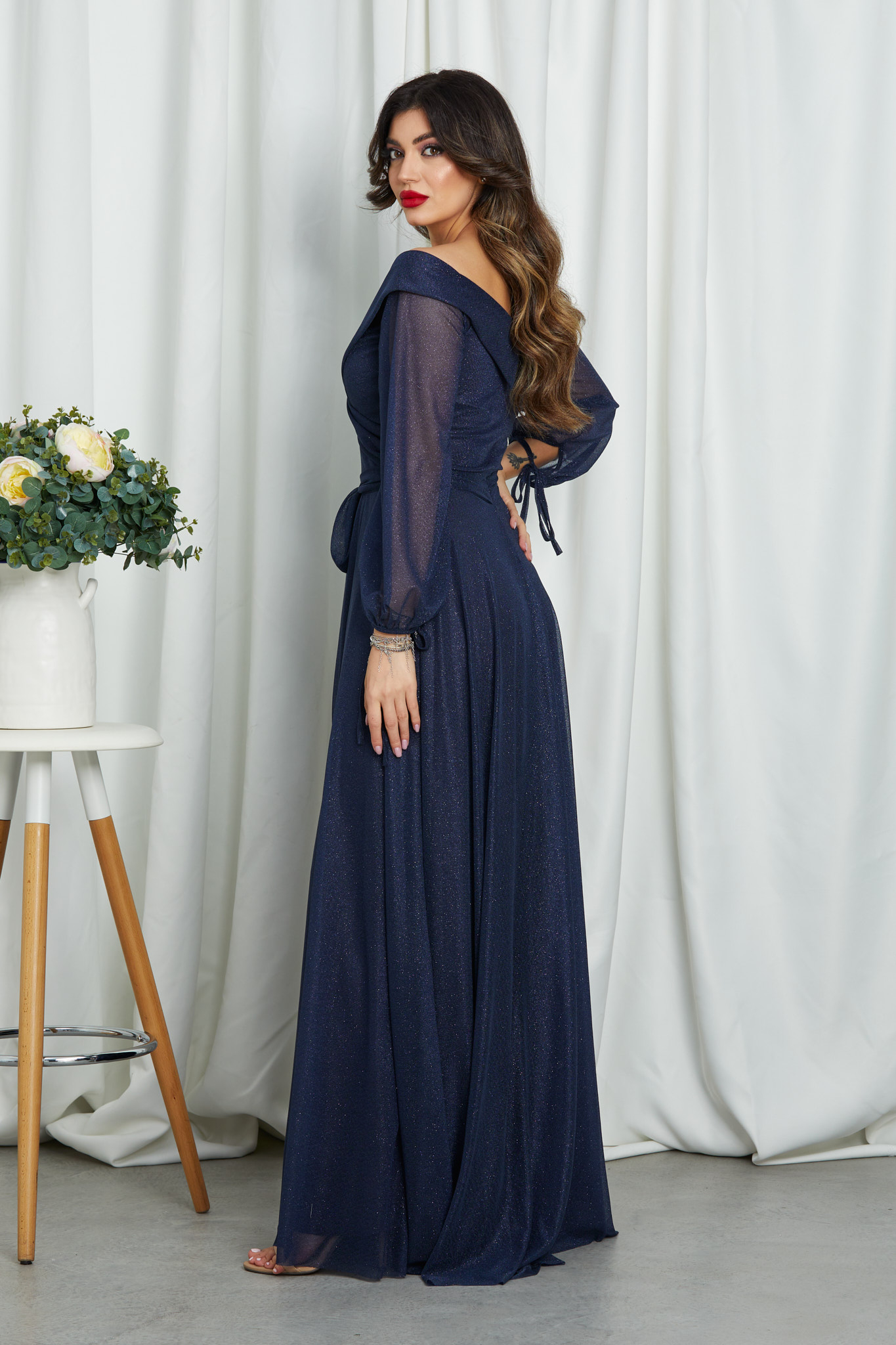 Rochie Amazing Bleumarin 429 lei | Rochie bleumarin din tull cu ...