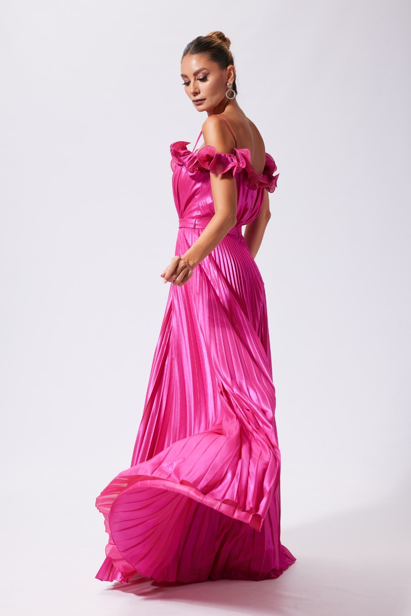 Rochie de ocazie premium cu volanase in partea superioara Phoenix ...