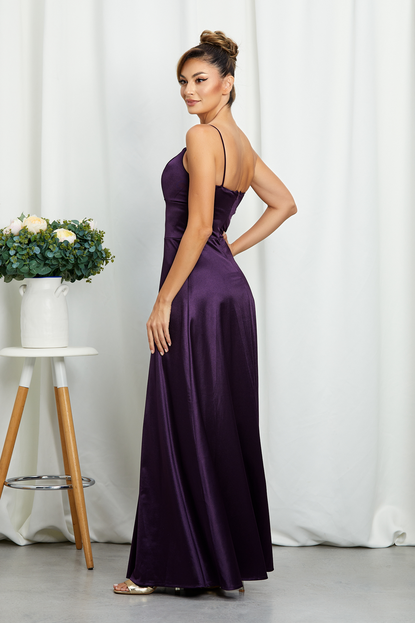 Rochie Esmeralda Violet 419 lei | Rochie de ocazie lunga din licra ...