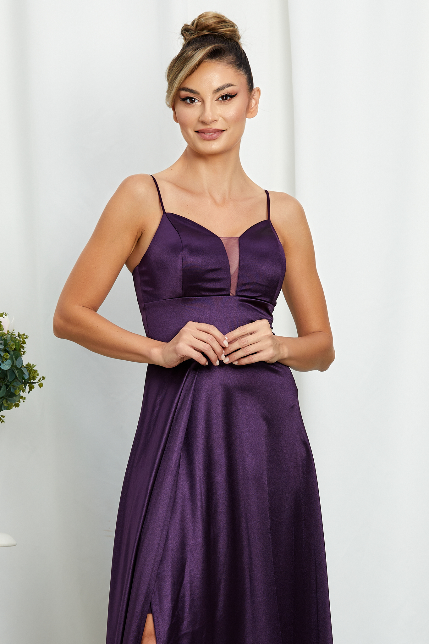 Rochie Esmeralda Violet 419 lei | Rochie de ocazie lunga din licra ...